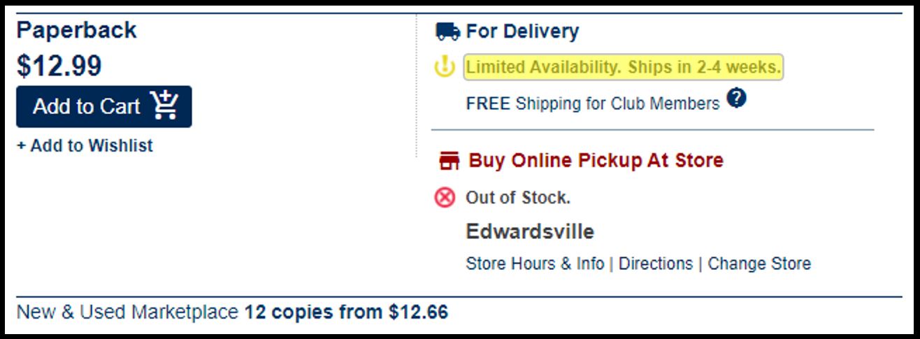 What Does Earliest Ship Date/Limited Availability Mean? – Customer Help ...