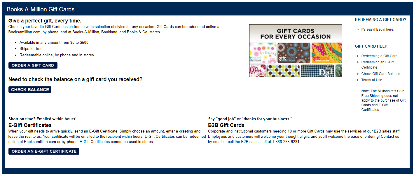 Purchase a Gift Card – Customer Help Desk